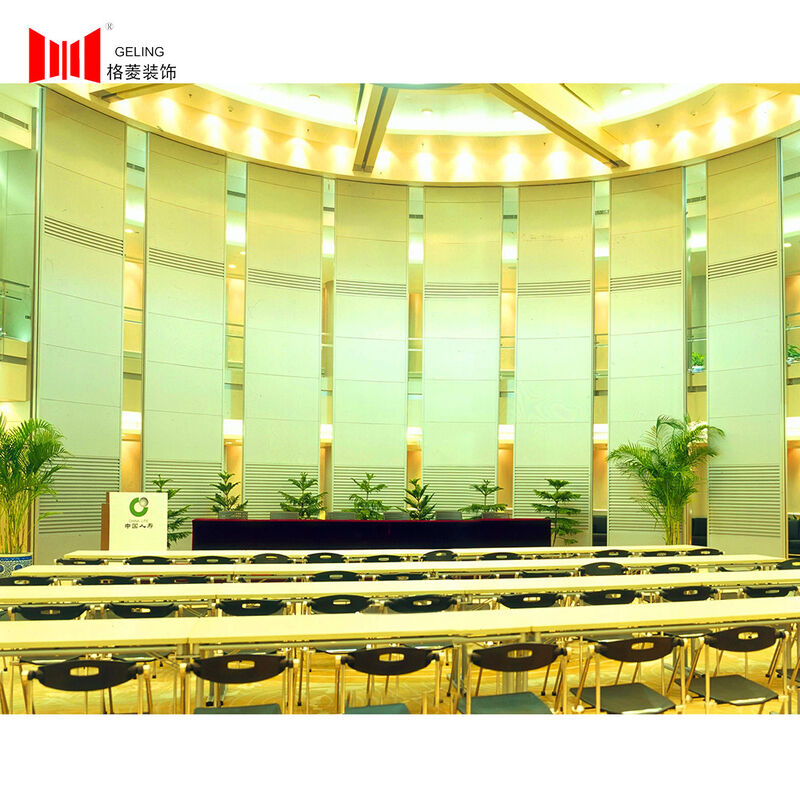 MDF Surface Acoustic Folding Office Partition Walls With Doors 5.5-13m ...